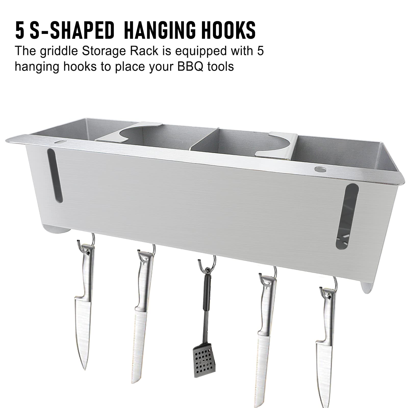 Karpevta Griddle Caddy Stainless Steel Griddle Caddy,Designed for Blackstone 36"/28"Griddles,Griddle Caddy Organizer Grill Caddy Keep BBQ Tabletop Space Clean (Not for Pro-Series/Air Fryer)