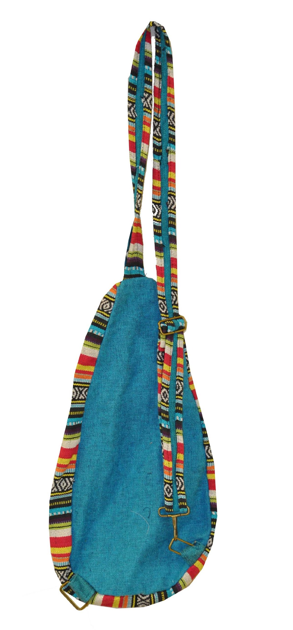 Mandala Crafts Boho Sling Bag for Women Crossbody Purse β Bohemian One Strap Backpack β Hippie Boho Backpack for Men Daypack Turquoise