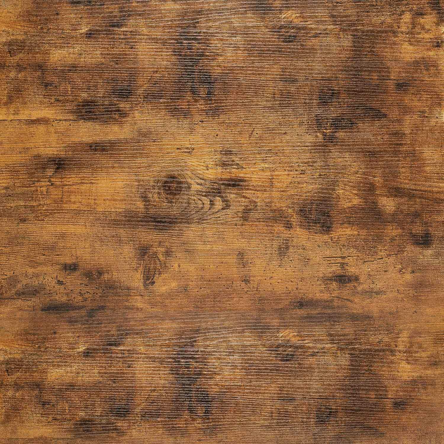 IRONCK Industrial Dining Table, Rectangular Dinner Table Top with Metal Edges, Kitchen Table for Home Office Furniture for Living Room, Dining Room,Vintage Brown