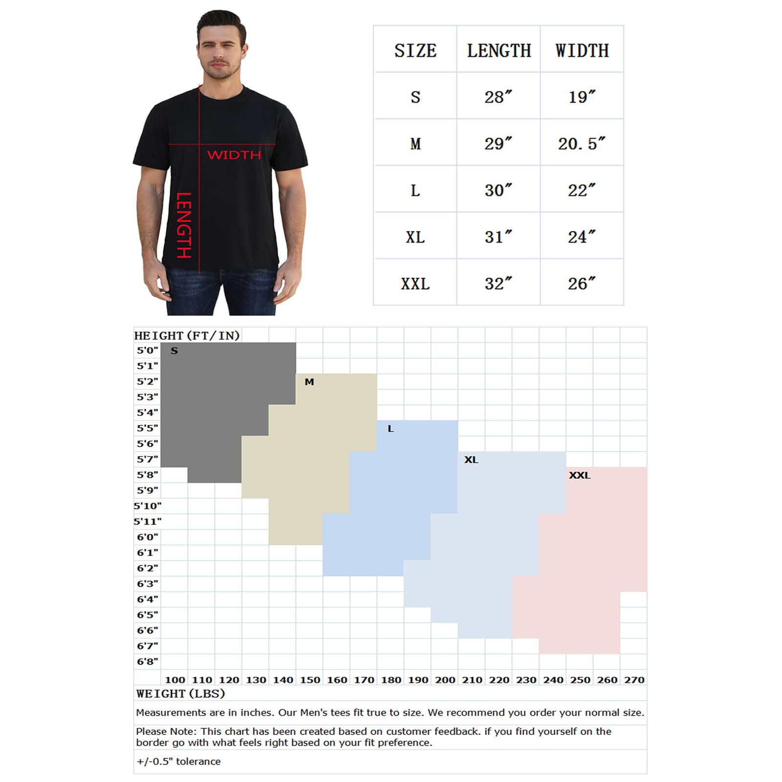MAX TSOLMON Men's T-Shirt Short Sleeve Classic Shirt Cotton Tops Crew Neck Fitted Tees (Black/Gray/Dark Blue, Medium)