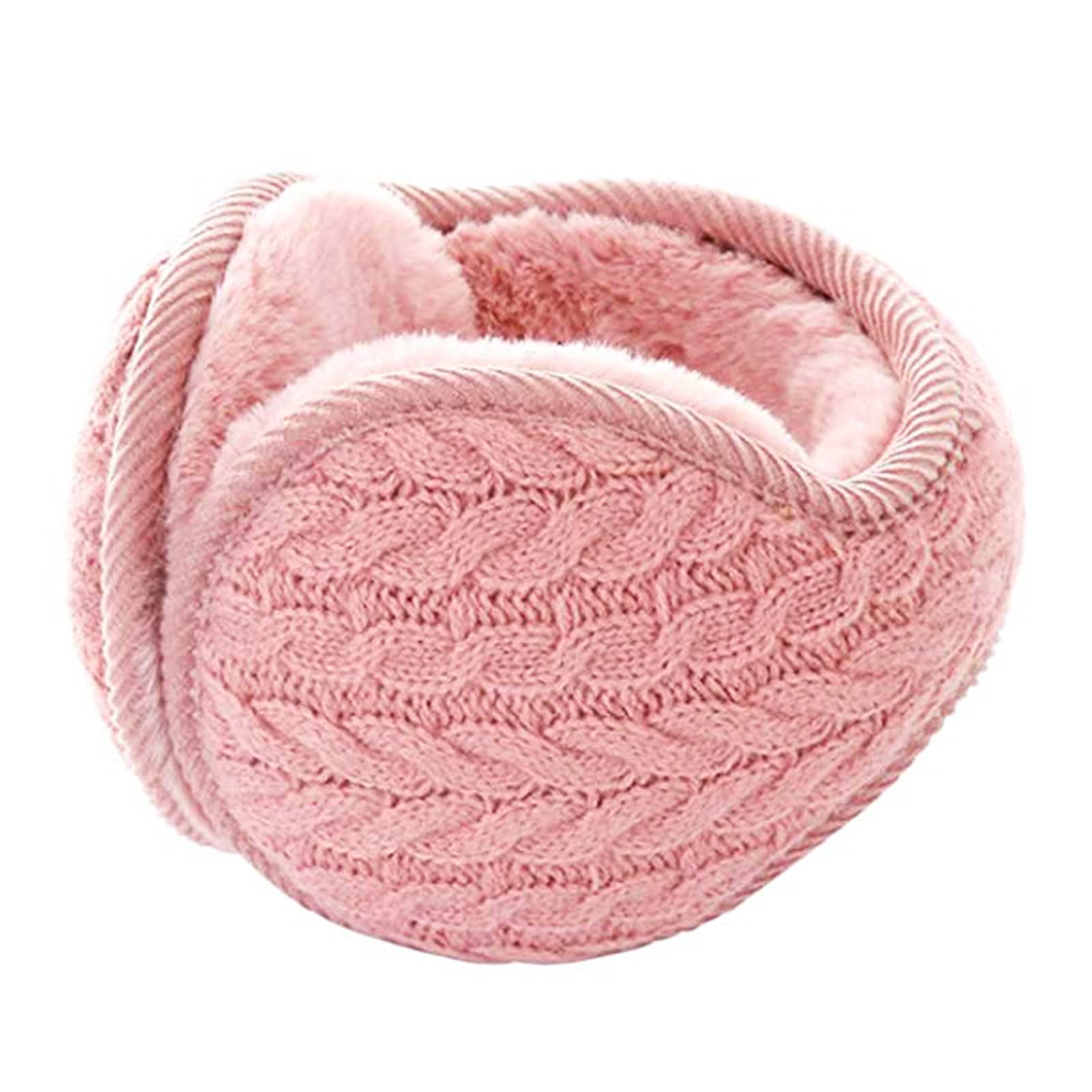 KOLODOGO Warm Earmuffs - Unisex Foldable Knit Ear Warmers Cashmere Plush-lined Earmuffs Winter Ear Muffs for Men & Women