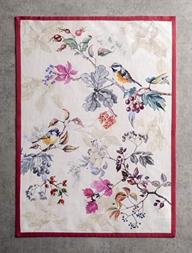 Maison d' Hermine Kitchen Towel 100% Cotton Quick Dry Cleaning Dishtowel for Gifts, Dining, Home, Wedding, Banquet, Buffet, Equinoxe - Beige - Thanksgiving/Christmas (Set of 3)