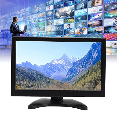 Qiilu 11.6 Inch LCD Monitor with VGA HD Multimedia Interface Portable 1080P HD Color Screen with Speaker Remote Control 100‑240V Interface: VGA, HD Multimedia Interface, Video,