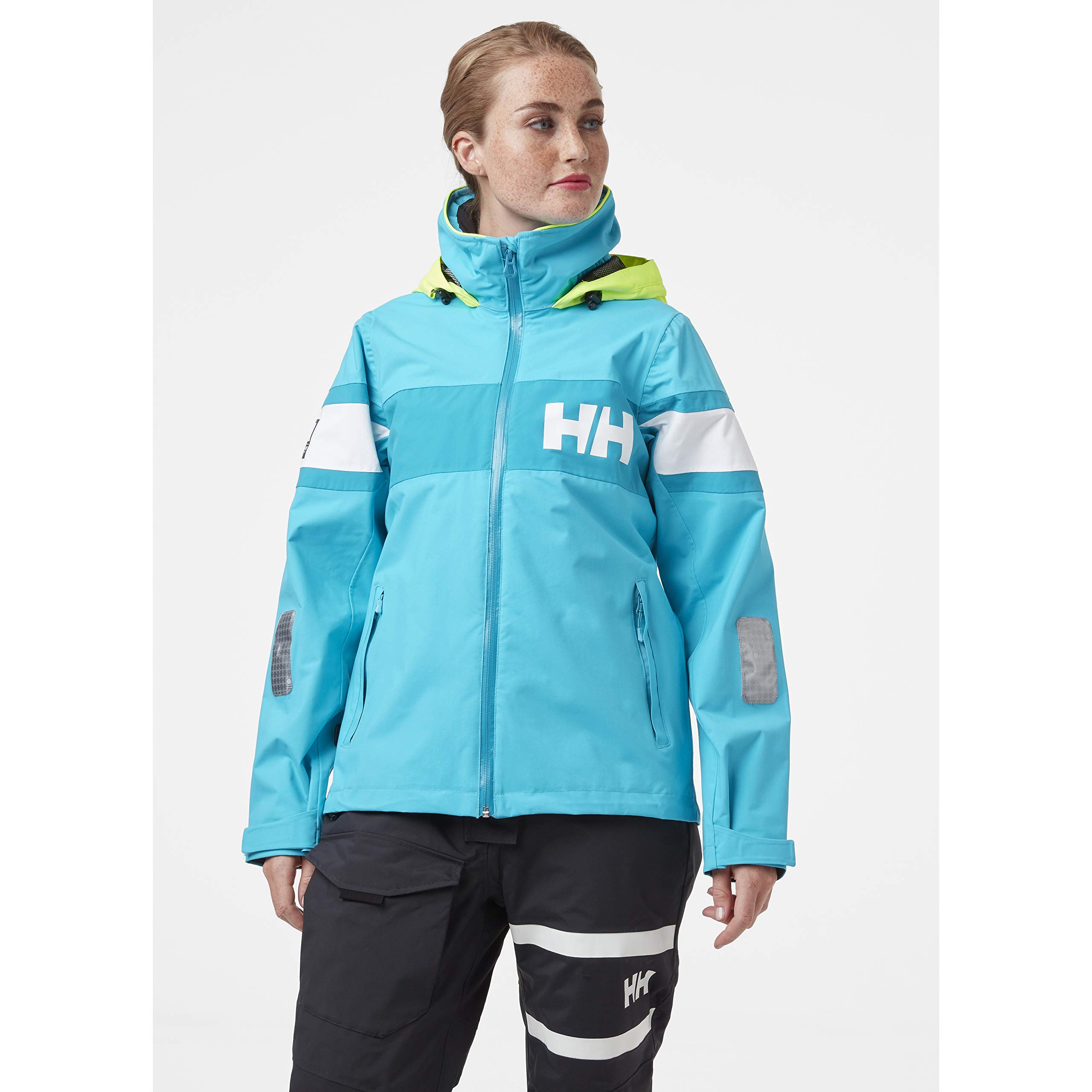 Helly Hansen Women's Salt Flag Waterproof Windpoof Breathable Sailing Jacket, 414 Reef Green, X-Small
