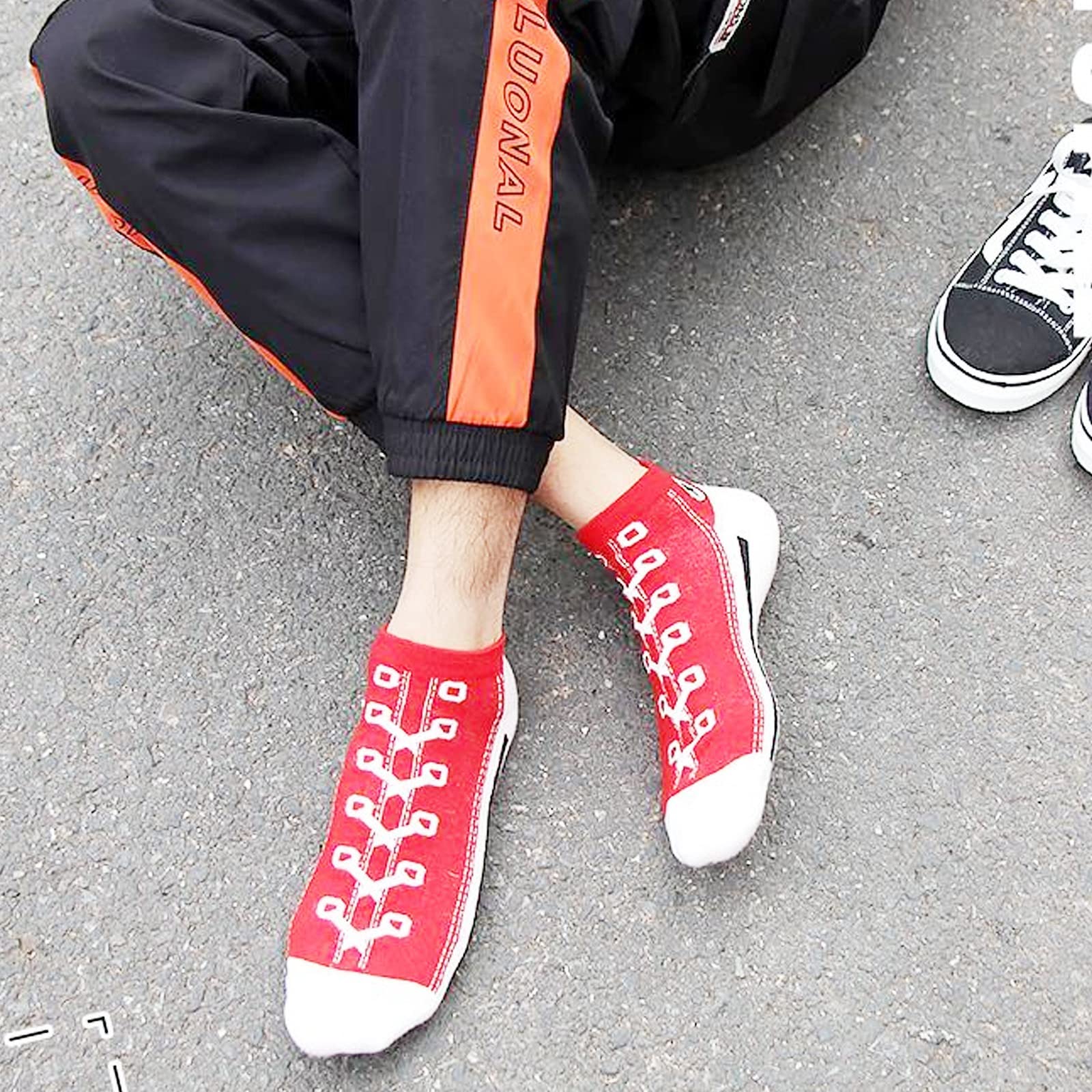 Men's Women's White Socks Cotton Breathable Multi Style Personalised Fake Shoes Socks 10 Pair Value Set Low Cut Socks, Fashion Style Socks