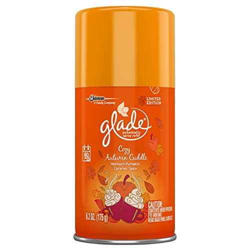 Glade Automatic Spray Refill - Limited Edition - Winter Collection 2017 - Cozy Autumn Cuddle - Net Wt. 6.2 OZ (175 g) Per Refill Can - Pack of 3 Refill Cans