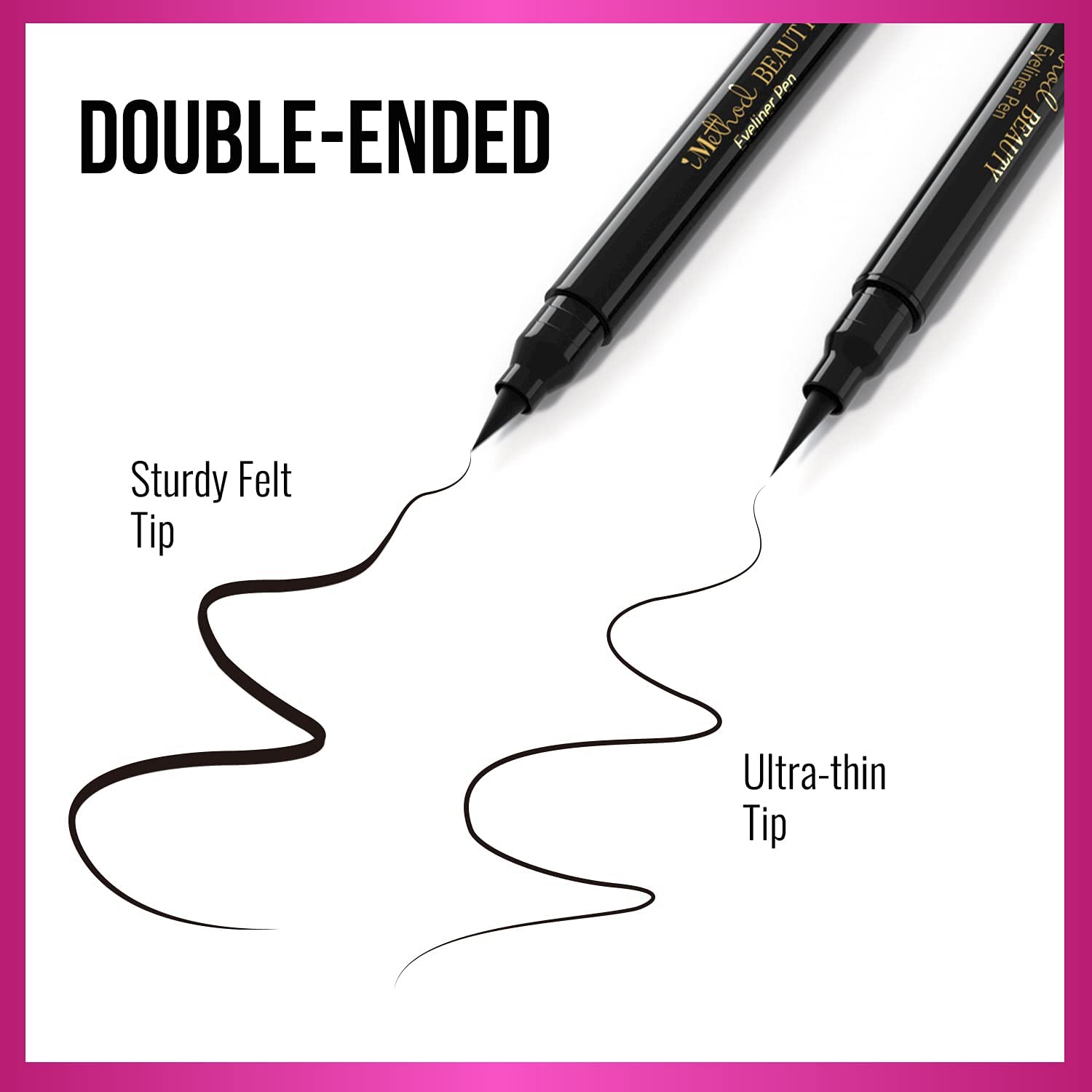 iMethod Eyeliner Stamp 2 Pens Winged Eyeliner Stamp, Perfect Wing Cat Eye Stamp, Long Lasting Liquid Eye Liner…