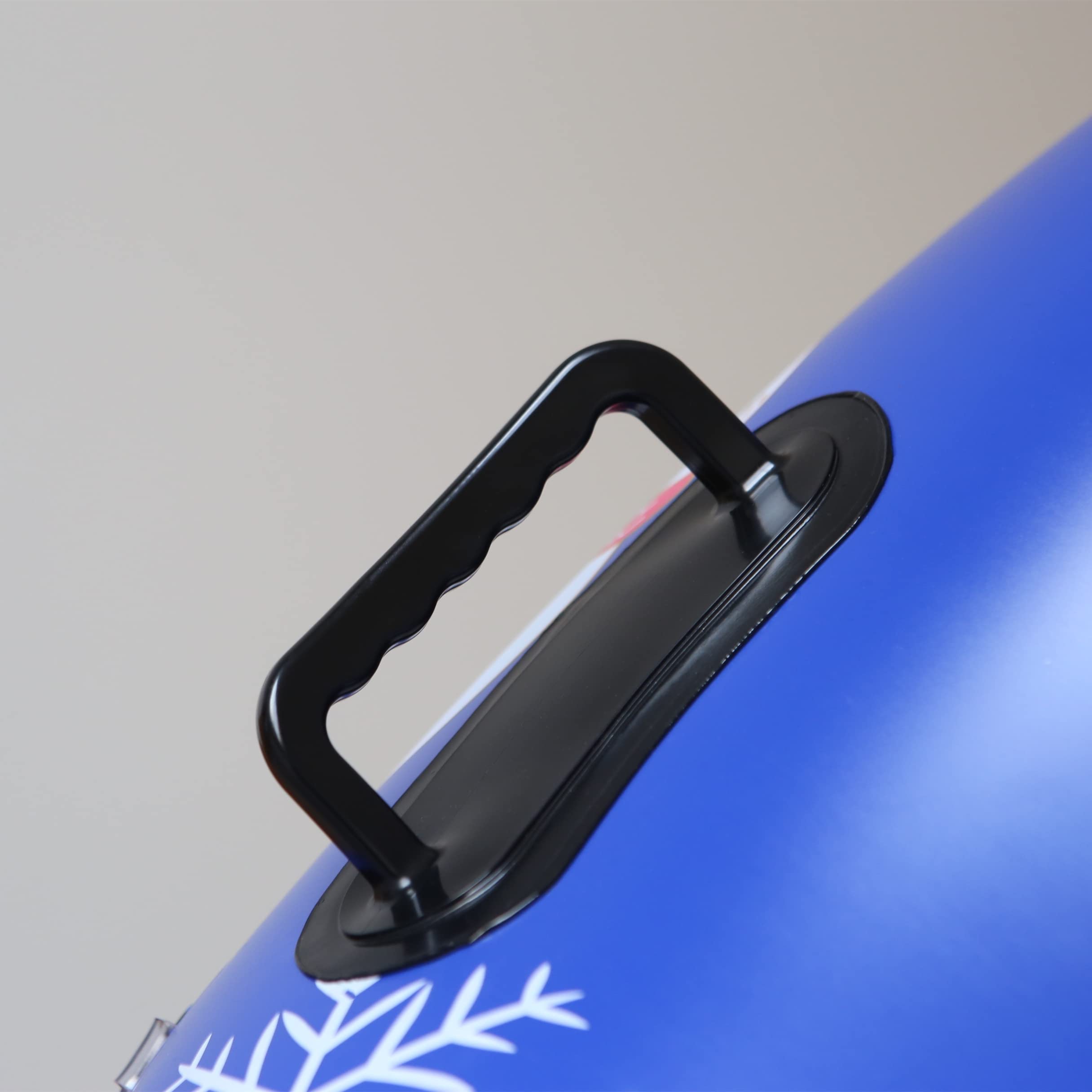 Kurala Inflatable Snow Tube Heavy Duty Snow Sled, 47 Inches Super Big Inflatable Snow Sledding with Handles Thickening Material, Blue