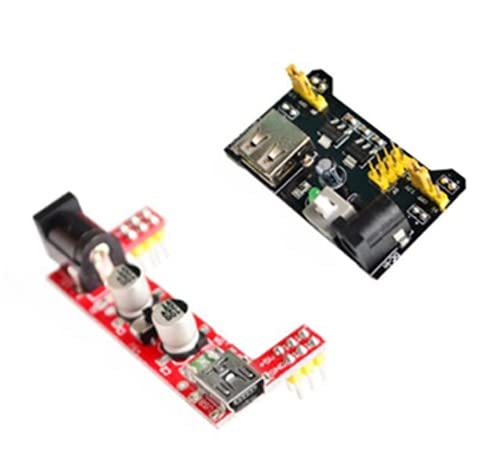 Printer Accesstories MB102 Breadboard Power Supply Module /MB102 White Breadboard Dedicated Power Module 2-Way 3.3V 5V MB-102 Solderless Bread Board - (Color: Black)