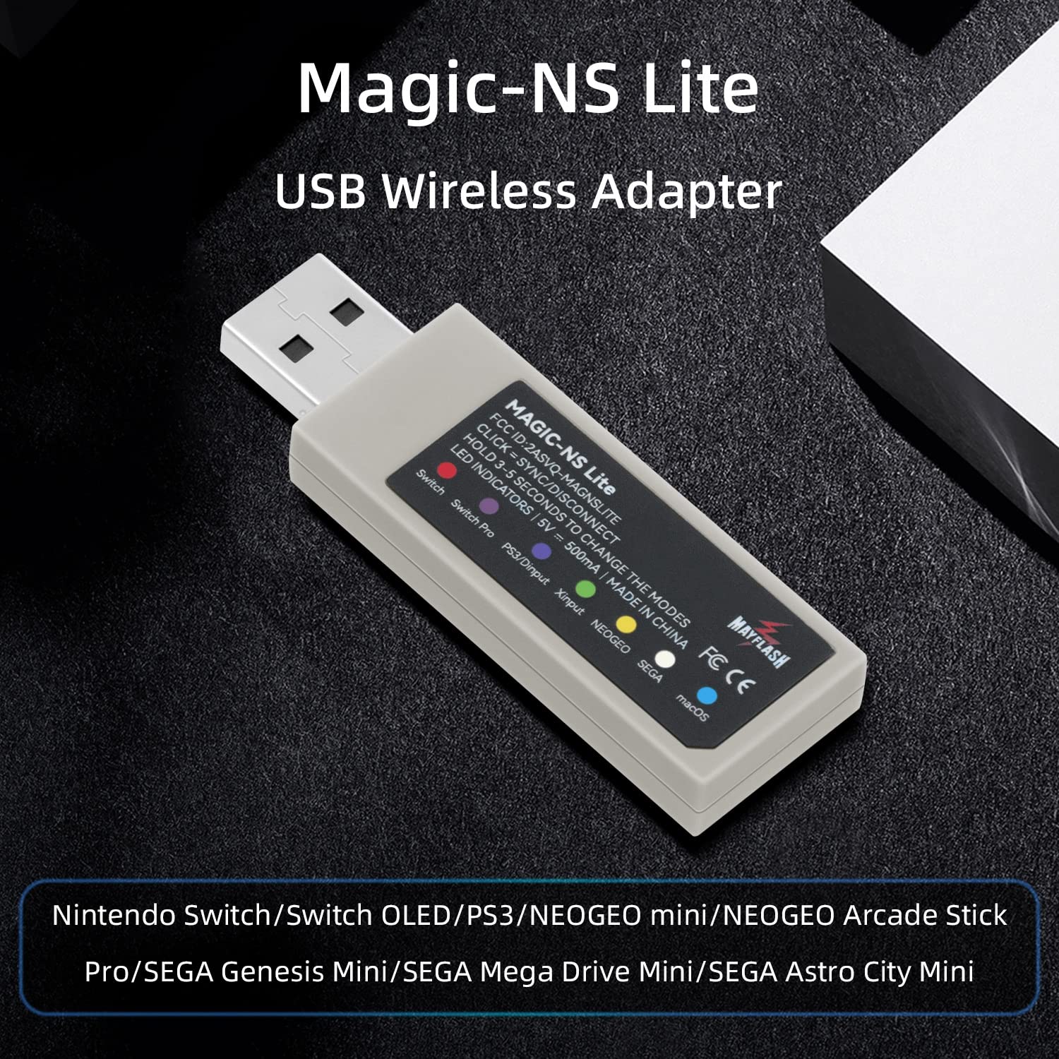 Mcbazel MayFlash Magic-NS Lite Wireless Bluetooth USB Adapter for PC, Xbox