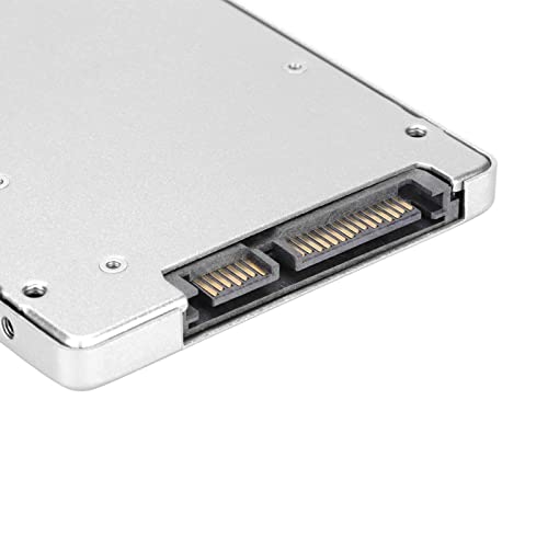Naroote Aluminum ssd Adapter case, Durable Stable ssd Adapter case kit 6gbps Ultra Slim Home Office Computer Data Transfer Silver