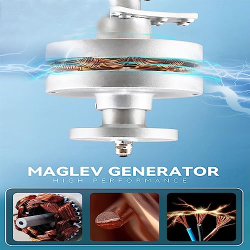 HENGJINGTR Low Speed Vertical Axis Wind Turbine Kit Windmill,3 Blades Generatorpermanent Magnetic Levitation Wind Power Generator with Controller for Home Use(9000W-48V),220v