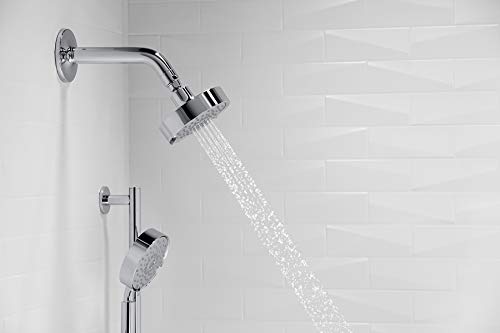 KOHLER 22170-CP Purist Multifunction Showerhead, Wall-Mount Showerhead with Three Sprays, 2.5 GPM, Polished Chrome