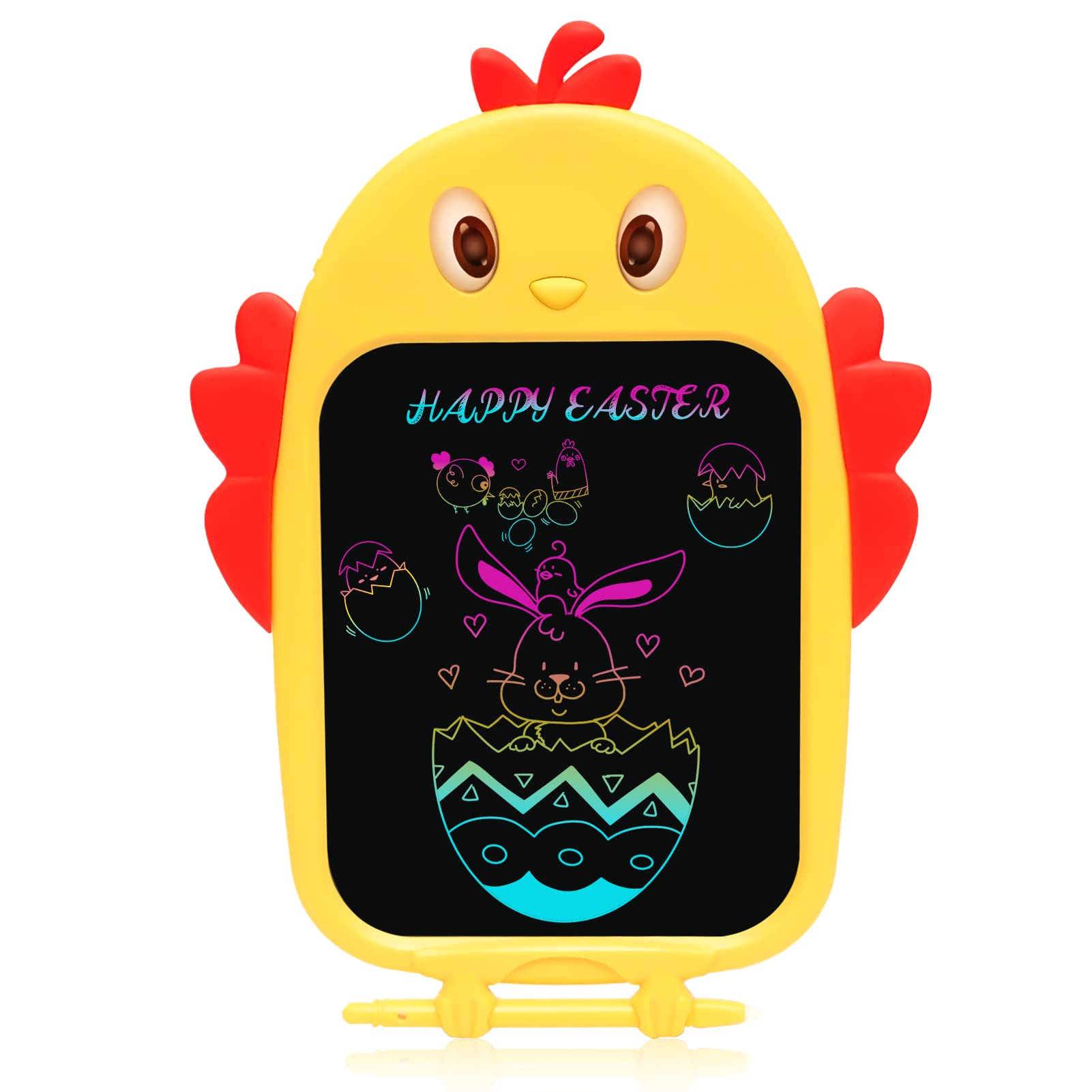 LCD Writing Tablet Toddler Toys, 8.5 Inch Doodle Board, Electronic Drawing Tablet Drawing Pads, Yellow Chick Drawing Board Easter Gift for Kids Boys Girls, Easter Basket Stuffers