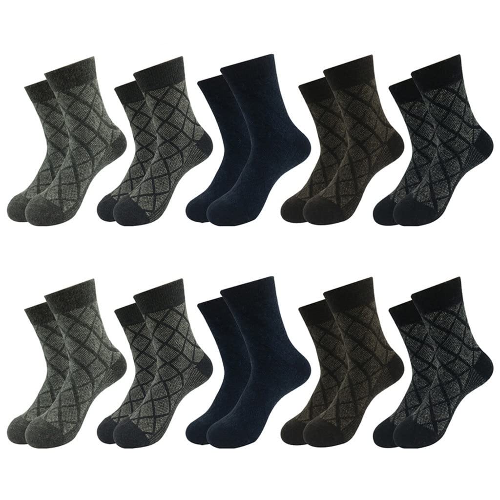 JIESEING 10 Pairs/Lot Wool Socks Men Winter Cashmere Breathable Socks Men
