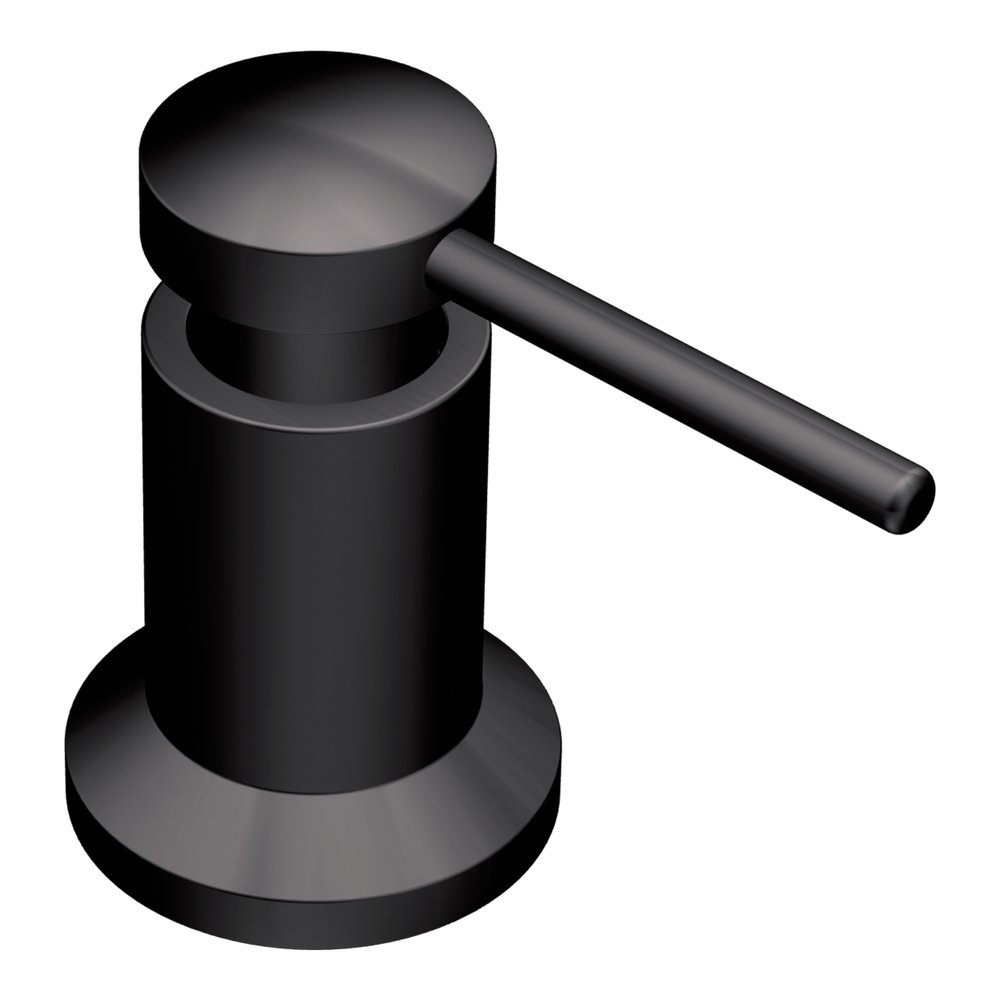 Moen 7864BL Sleek One-Handle High Arc Pulldown Kitchen Faucet Featuring Reflex (7864BL), Matte Black with Kitchen Soap and Lotion Dispenser