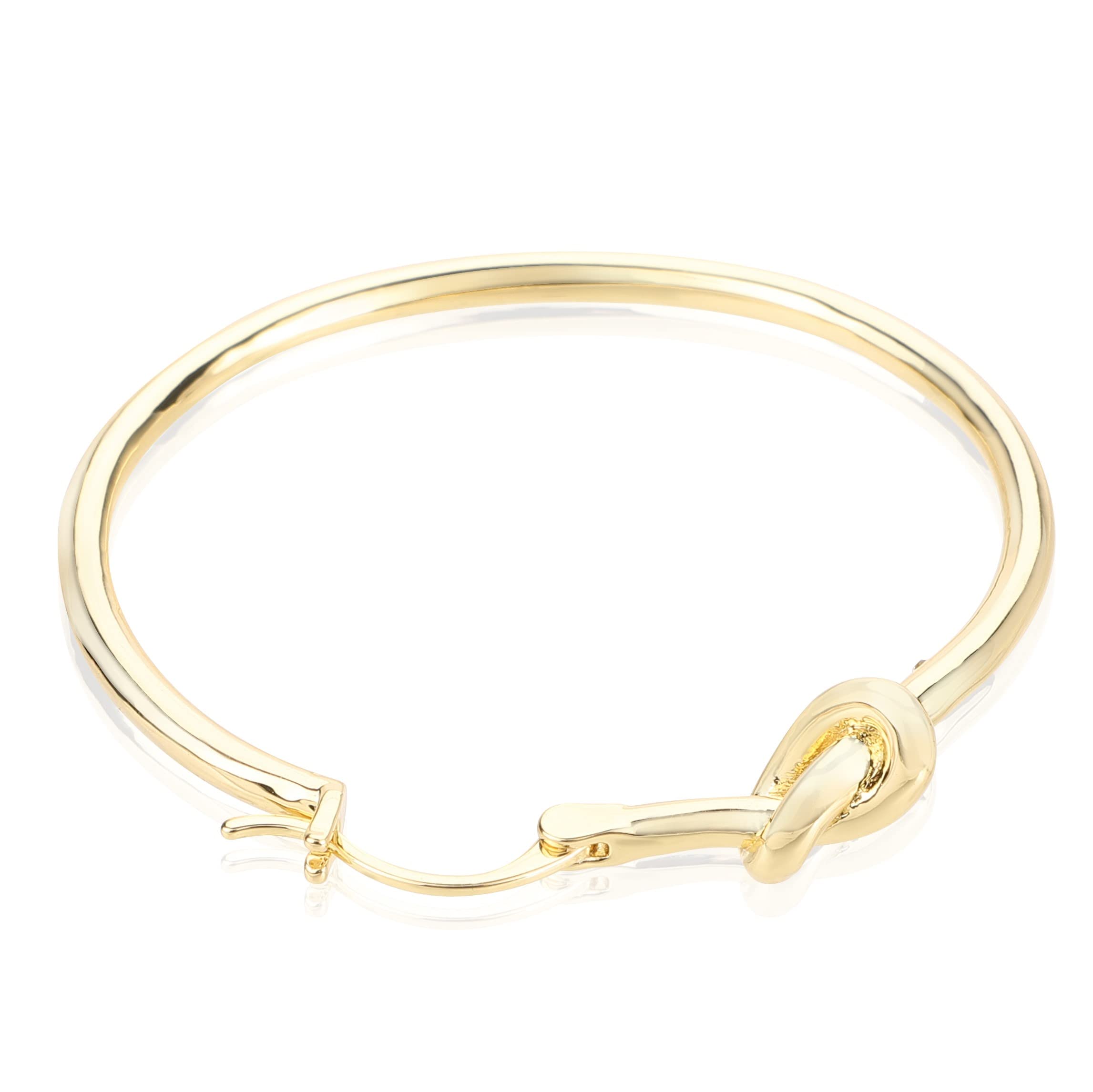 Love Knot Hoop Earrings For Women By Vintage Havana 18K Gold Plated Made With Sterling Silver Post