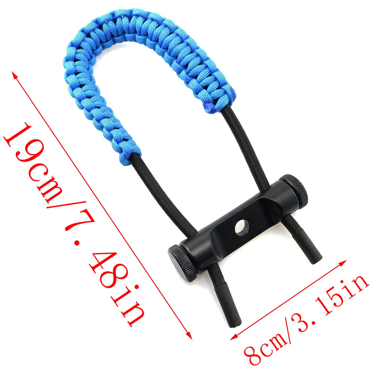 LQ Industrial Archery Wrist Sling 19x8cm Reverse Straight Bow Wrist Strap for Compound Bow Hunting Target Shooting Accessories, Blue