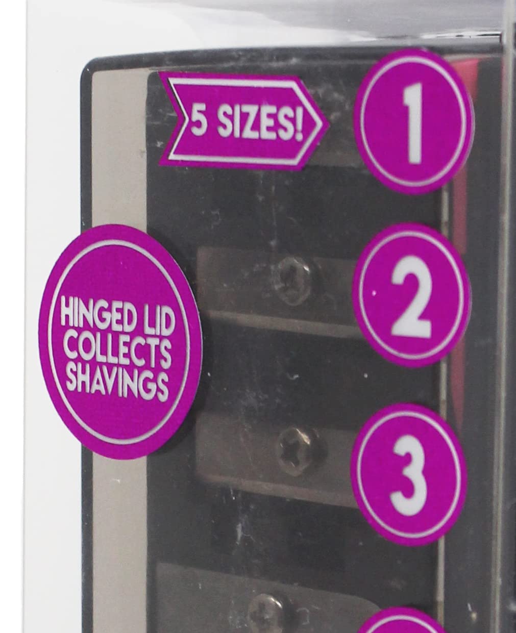 Onyx Professional 5-in-1 Universal Beauty Pencil Sharpener, 5 Sizes, for Eyeliner Pencils, Eyebrow Pencils and More