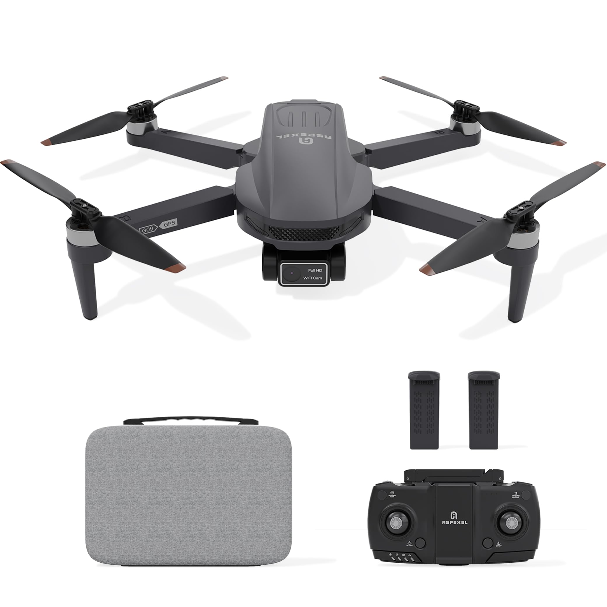 GPS Drone with 4K EIS Camera for Adults, Brushless Motor, 2 Batteries for 40 Mins Flight Time, 90° Adjustable Len