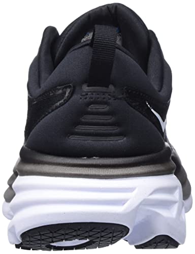 Hoka Men's Bondi 8 Sneaker, Black/White, 10