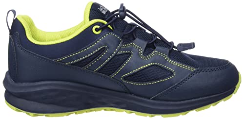Jack Wolfskin Unisex Unleash 4 Speed Texapore K Hiking Shoe, Blue/Lime, 13 US Men