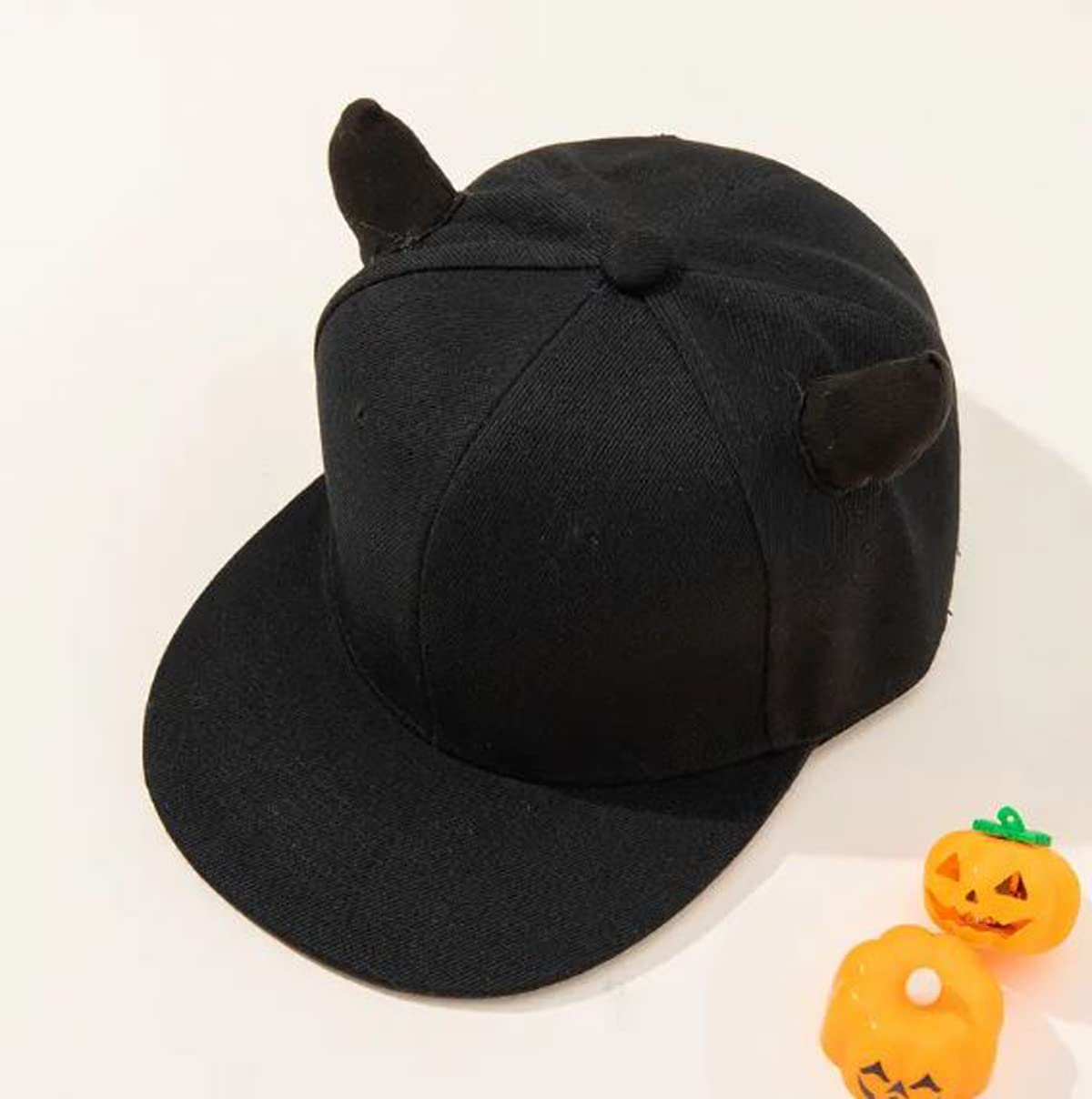 Lovely Baseball Cap Hat Beast with 3D Horns Adjustable Women Men Dad Festive Carnival Fitted Cap (Black Horn)