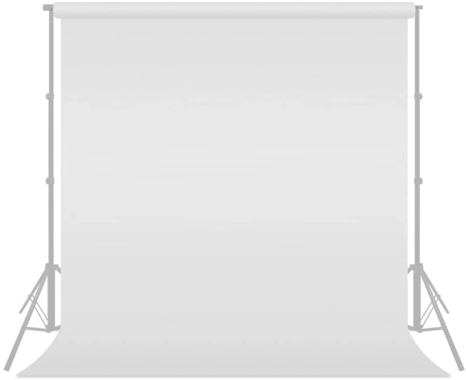 Julius Studio 10 x 12 ft. (W x H) Pure White Photography Background Backdrop Screen, High Density > 150GSM, Long Lifespan Premium A+ Grade Synthetic Material, Professional Photo Video Studio, JSAG121