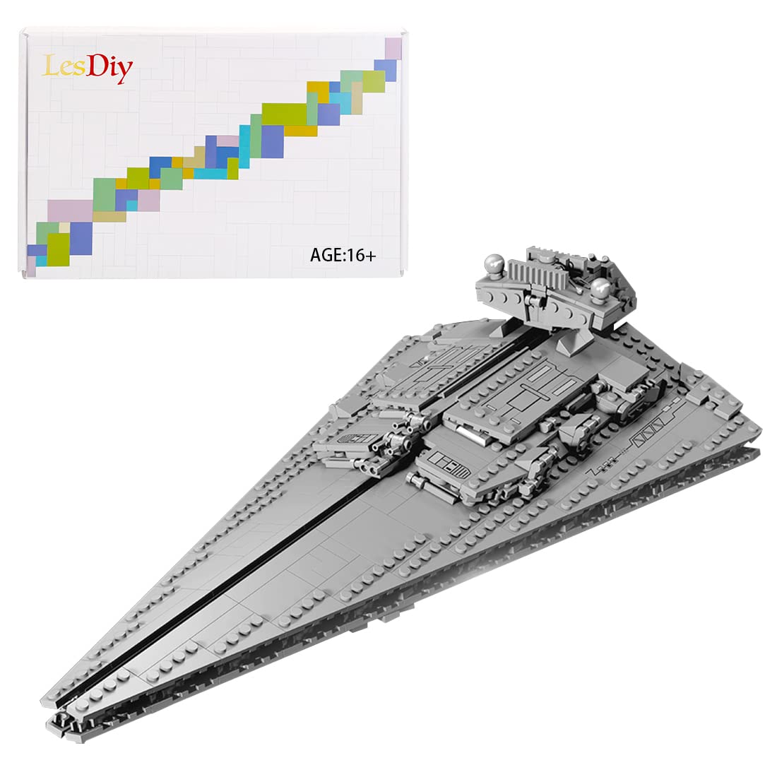 Ottima Military Star Destroyer Building Kit, Space Wars Model Building Toy Set for Kids Boys Compatible with Lego - 891Pcs