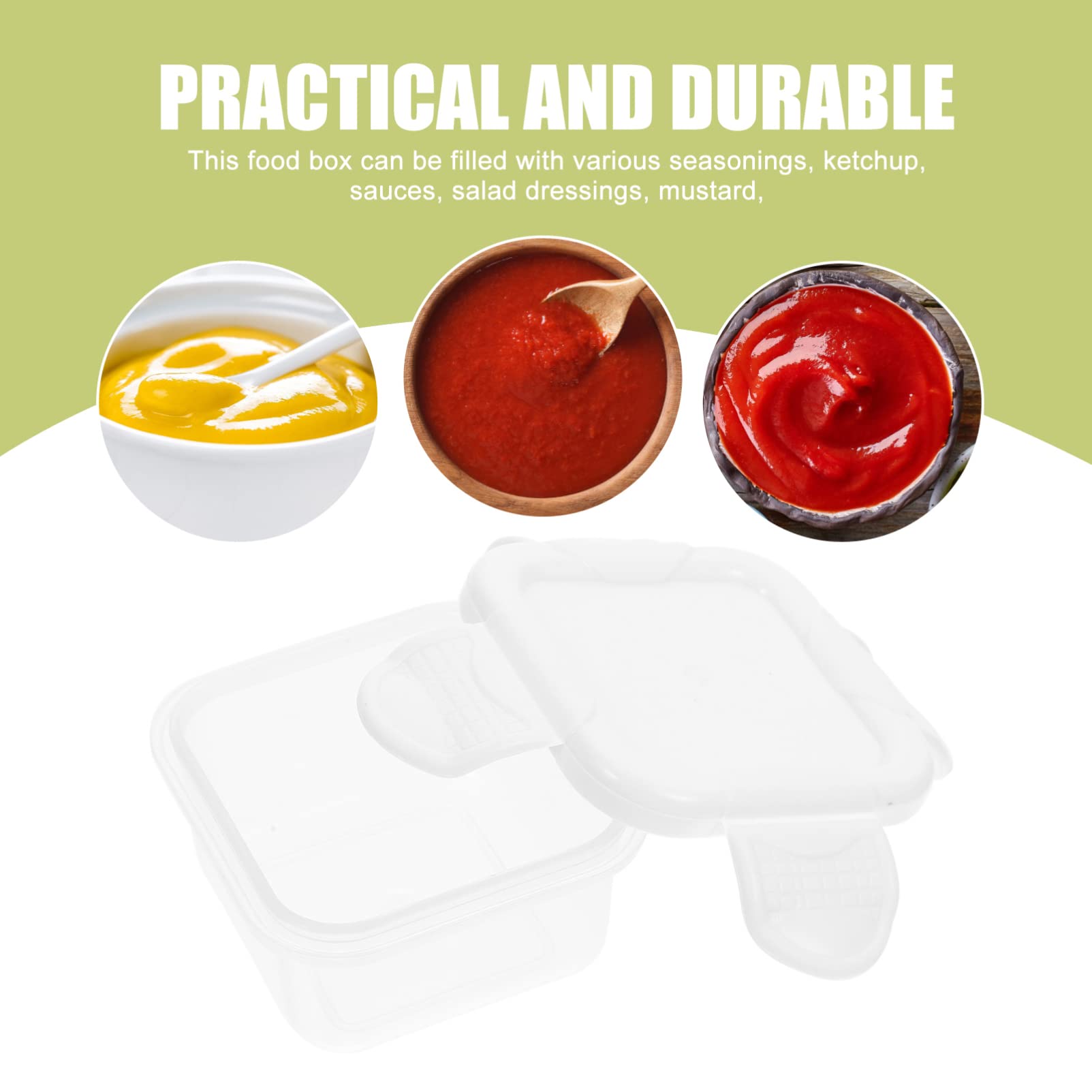 Kichvoe 6pcs Boxes Mini Crisper Fruit Keeper Portion Cups Fridge Organizer Small Food Storage Container Food Storage Freezer Container Condiment Cup Child Food Grade Pp Food Box White