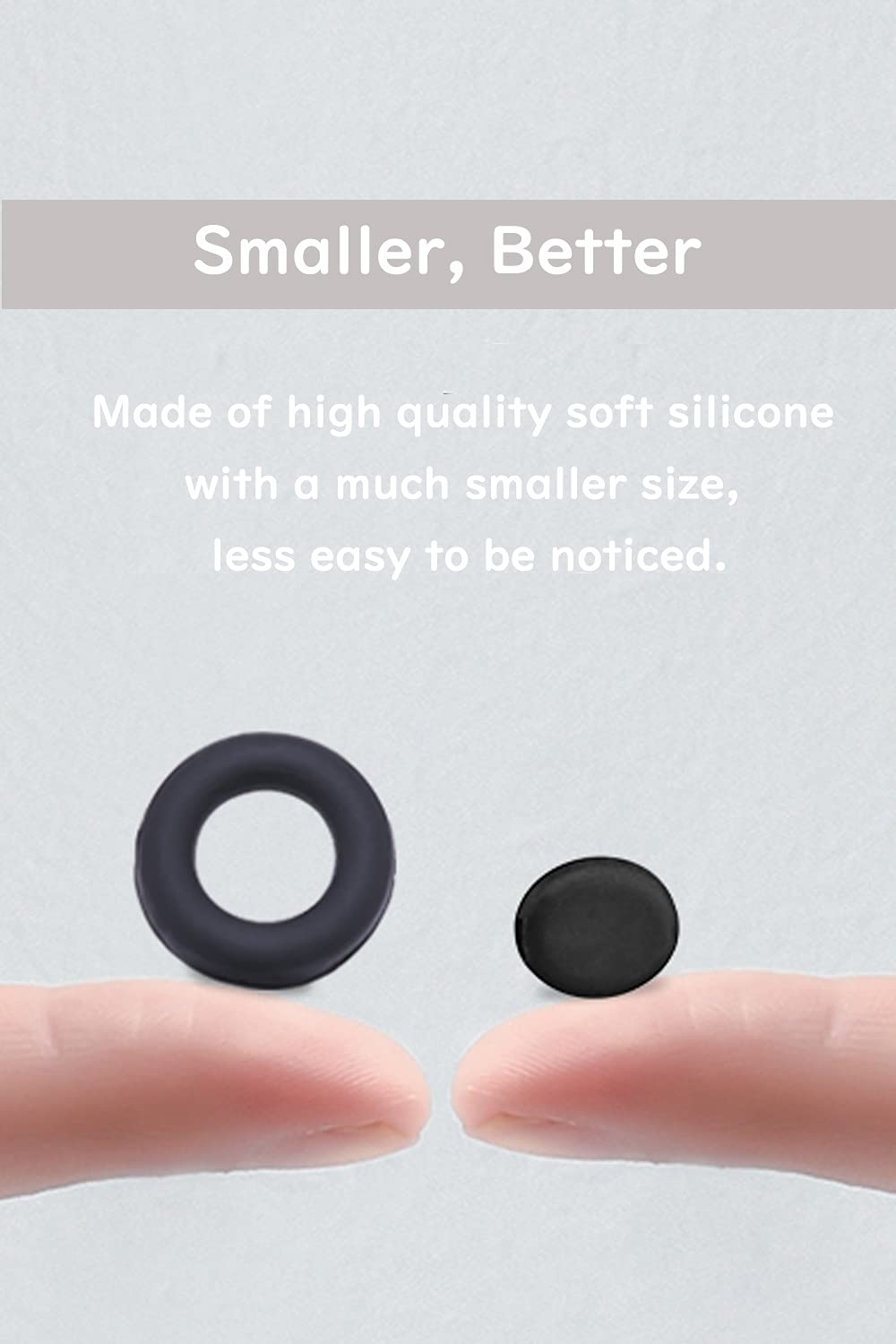 OPUGIT Silicone Eyeglasses Temple Grips Retainer, 2021 Upgraded Mini Round Eyewear Retainer, Anti-Slip Glasses Retainers, Frame Grips for Spectacle, Sunglasses, Glasses, Eyewear, 10 Pairs,Black