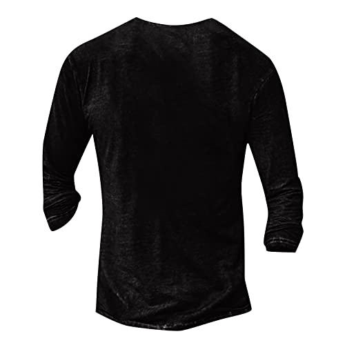 Mens Turtleneck Long Sleeve Shirts Printed Mock Neck Long Sleeve Undershirt Basic Business Gym Mens Tops Black