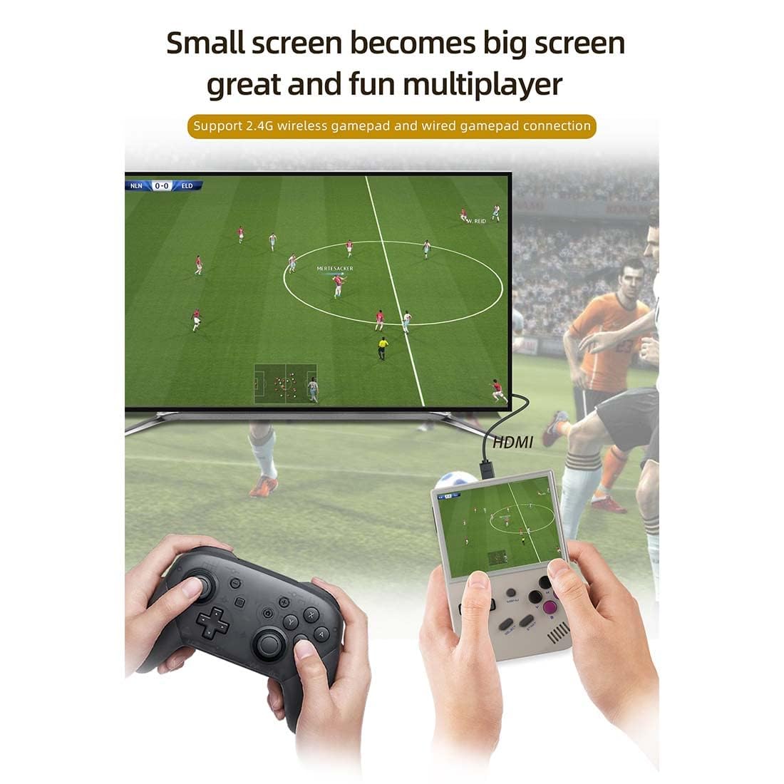Ottima RG35XX Handheld Game Console, Mini Portable Retro Game Console 64G+128G Built-in 8000 Classic Game for Boys - Gray