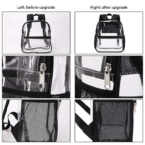 Imyth Clear Backpack Stadium Approved 12x6x12 Small Suitable for School,Concerts,Work,Sporting Events (Rainbow Powder)