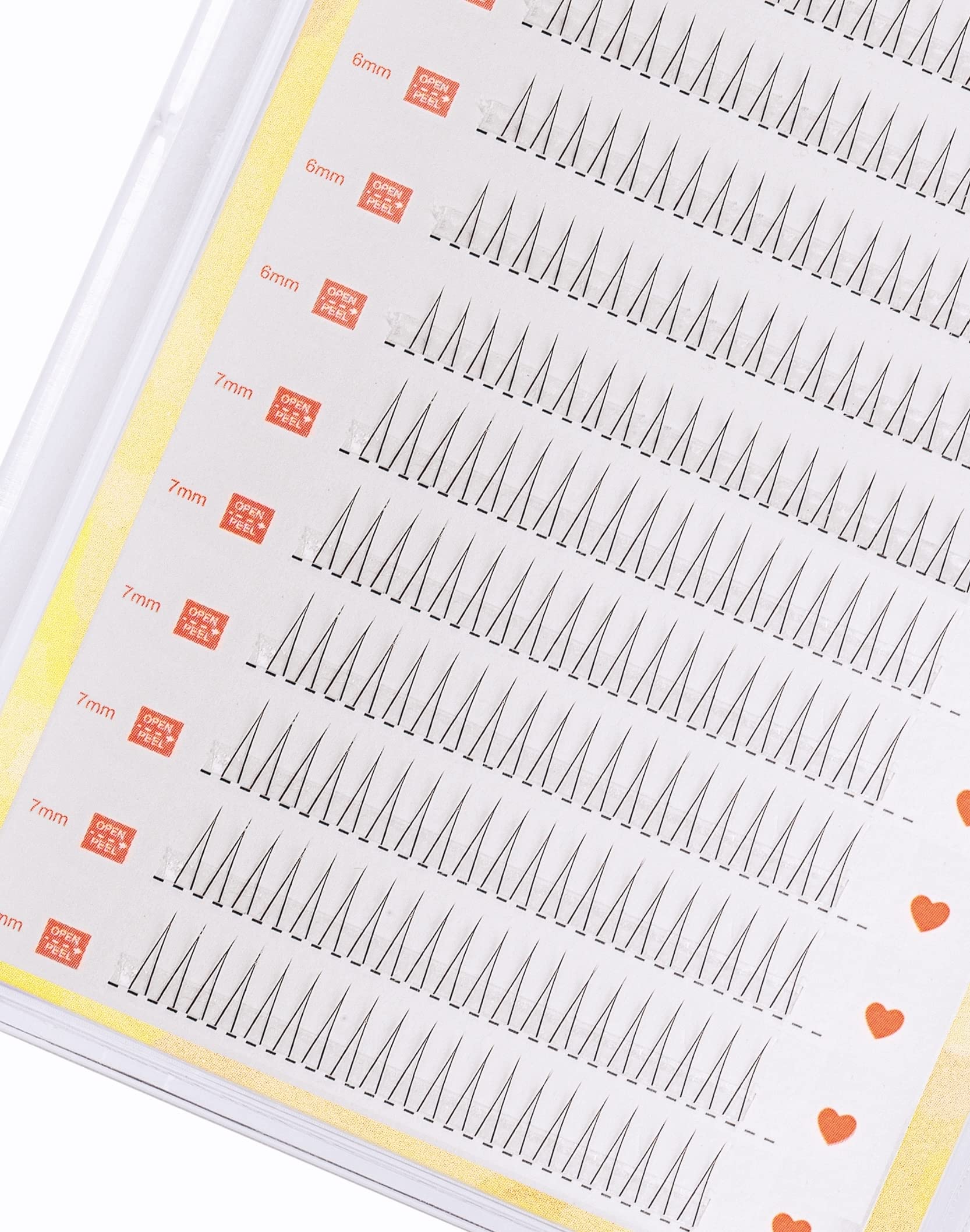 Ninetynine 240pcs V Shape Bottom Lower Lash (6-7mm) Natural Individual False Eyelash Extension Soft Handmade Bottom Lashes Clusters