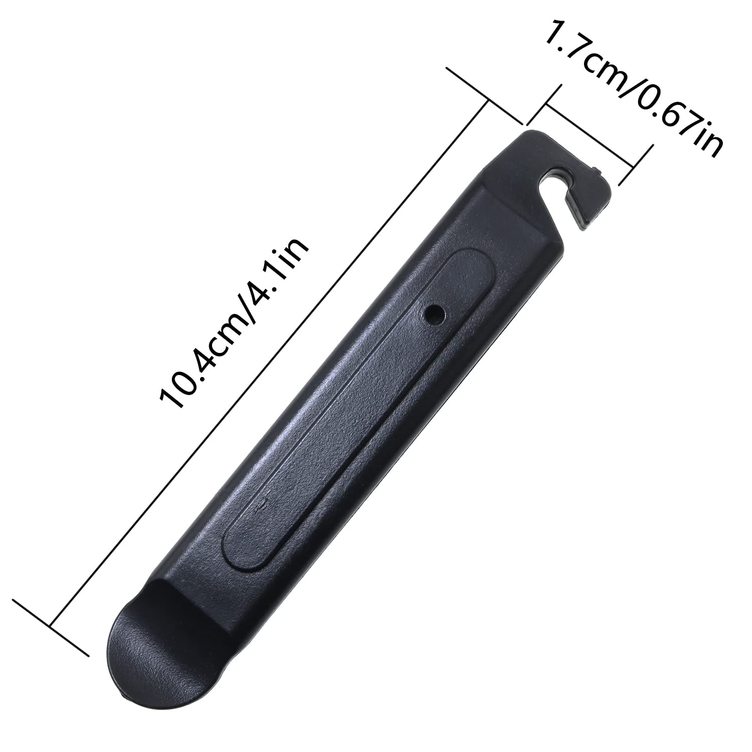 JianLing Bicycle Tire Levers 3pcs 10.4x1.7x0.7cm Nylon Tire Removal Tool for Road or Mountain Bike Tires, Black