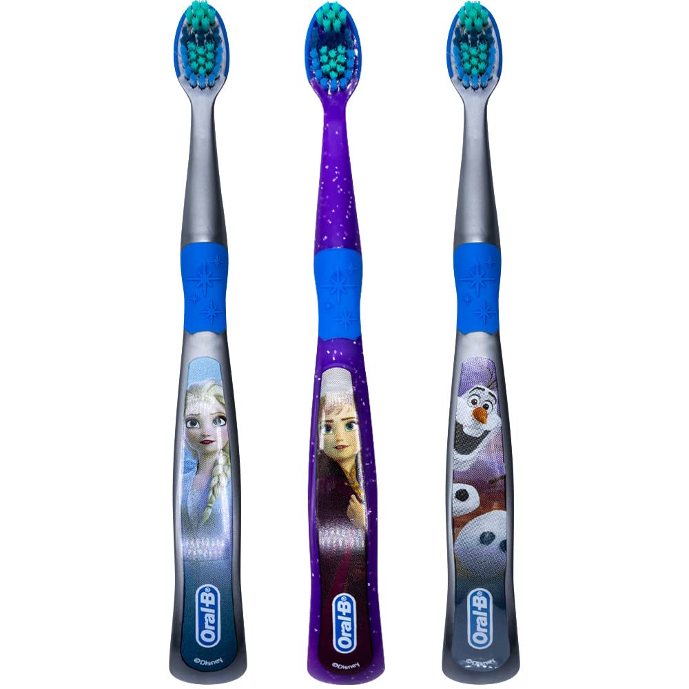 Oral-B Disney Frozen Toothbrush, 3+ YRS, Extra Soft (Characters Vary) - Pack of 3