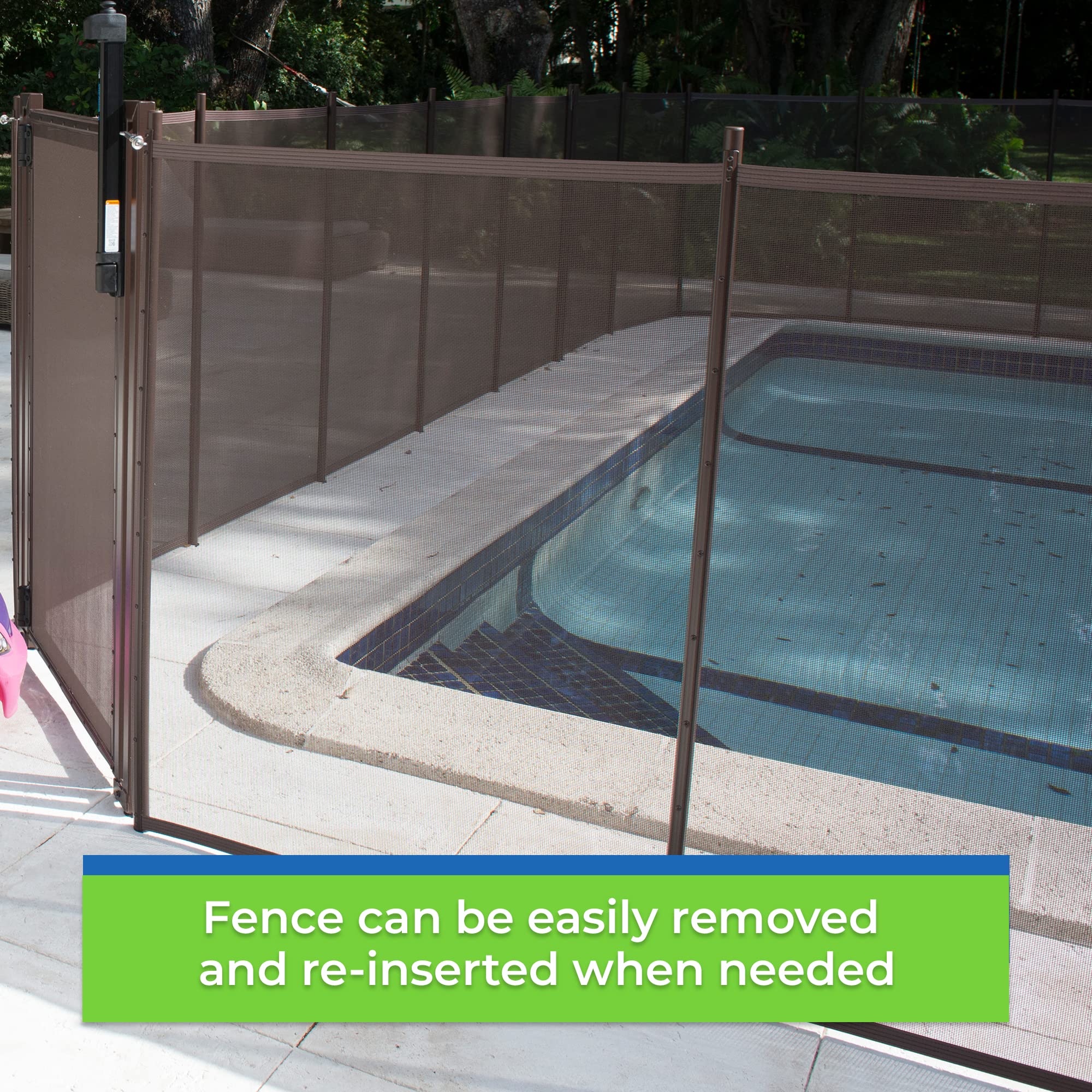 Pool Fence DIY by Life Saver Fencing Section Kit, 4 x 12-Feet, Black