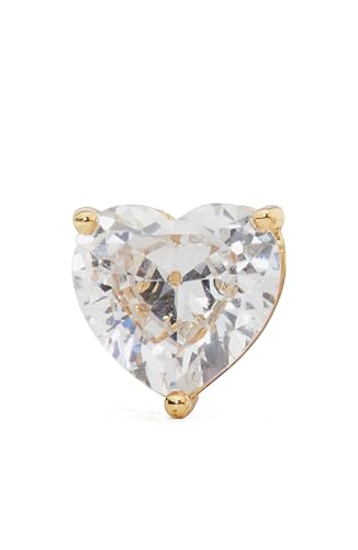 Kate Spade New York My Love Heart Studs, Clear/Gold, One Size