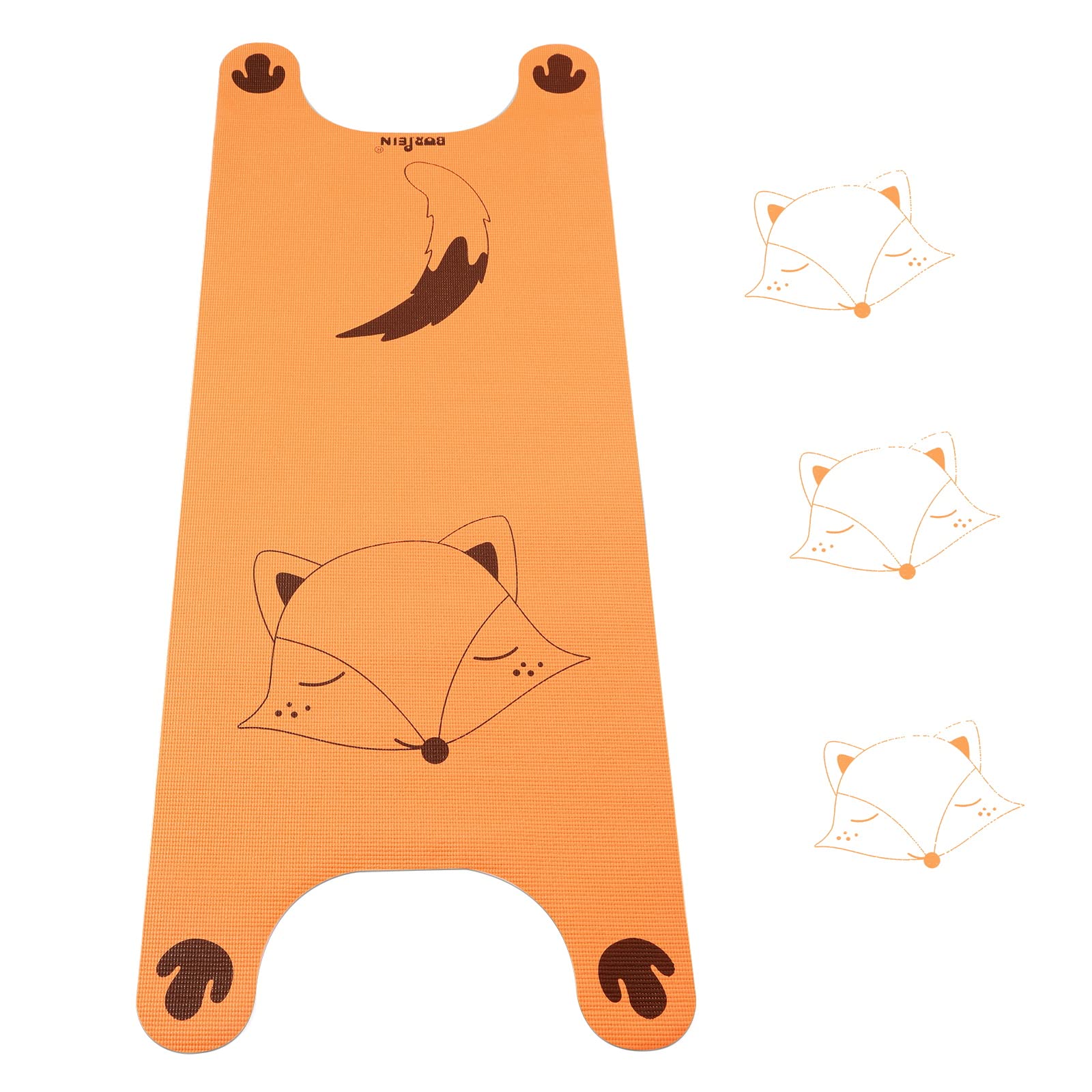 Kids Yoga Mat, Non Slip Playmat Excercise Mats 5mm Thick, Unique Fox Design Yoga Mats, Multi Purposed Mats