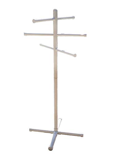Pool & Spa Towel Rack Premium Extra Tall Towel Tree Outdoor PVC White