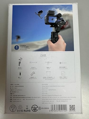 INKEE Falcon Plus Action Camera Gimbal Stabilizer Compatible with GoPro Hero 12/11/10/9/8/7/6/5, OSMO Action,Insta360,Support GoPro Media Mod 9H Battery Life, with Tripod and Extension Rod Kits