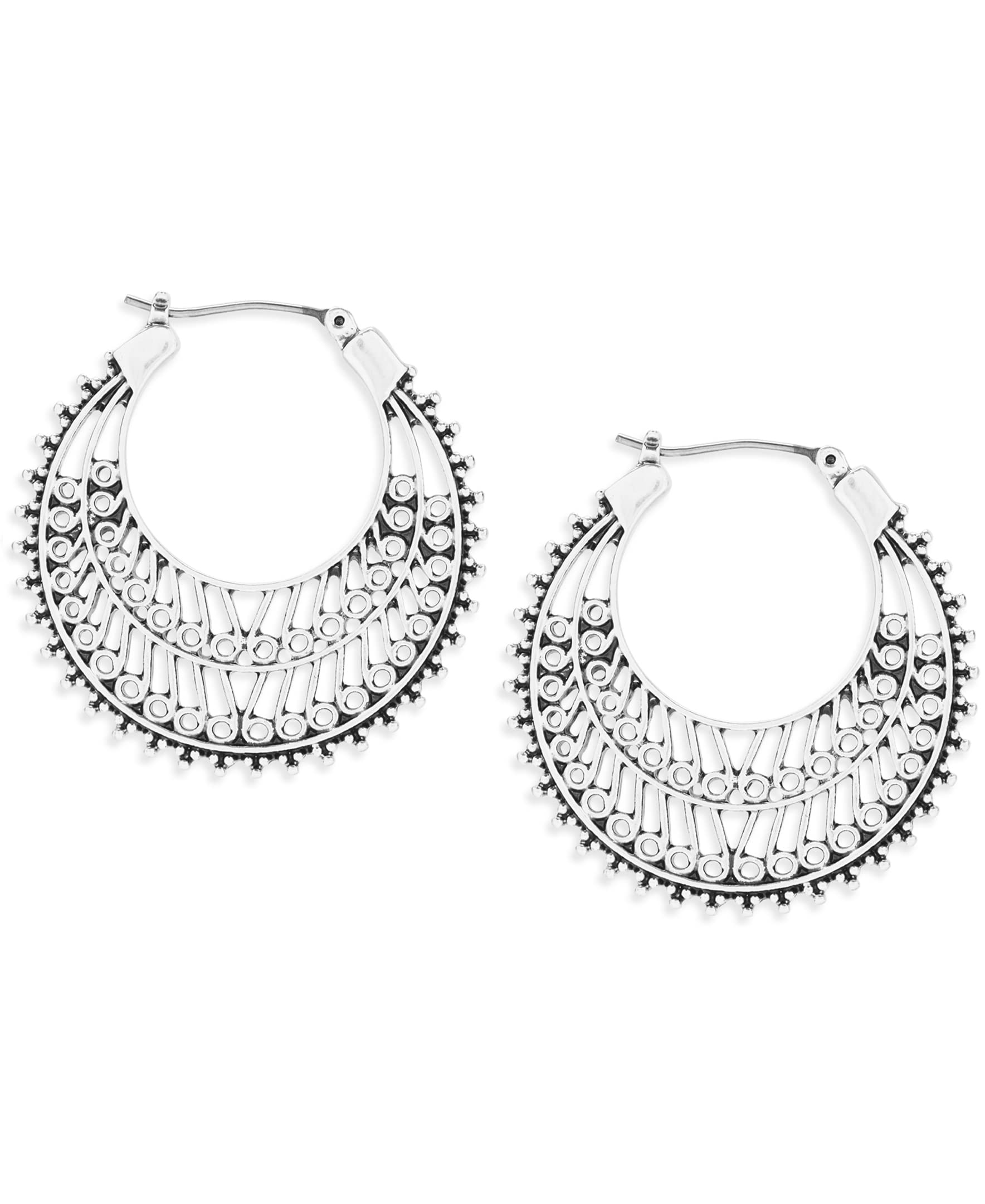 Lucky Brand Openwork Hoop Earrings