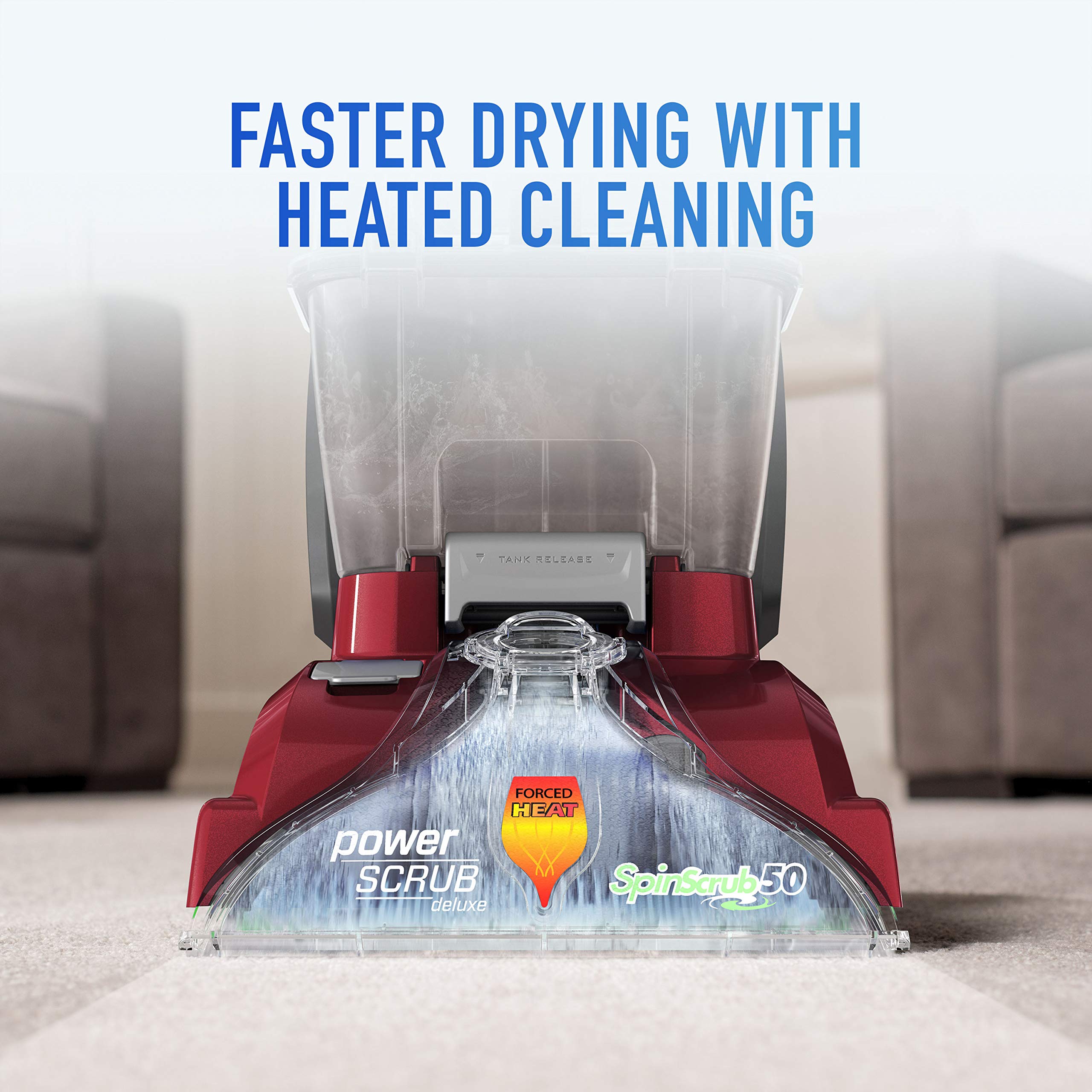 Hoover PowerScrub Deluxe Carpet Cleaner Machine, FH50150NC + 64 oz Everyday Carpet Cleaner Solution, Deep Cleaning Carpet Shampoo, AH31924