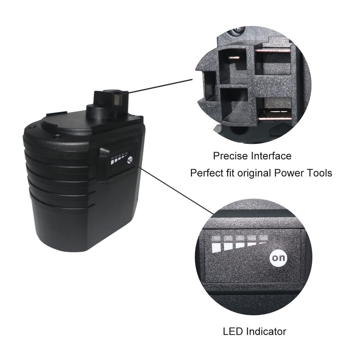 heshunchang Replacement Battery 24V 3Ah for Bosch SDS Hammer Drill SPIT327 2607335215 2607335097 GBH 24VRE GBH 24VFR