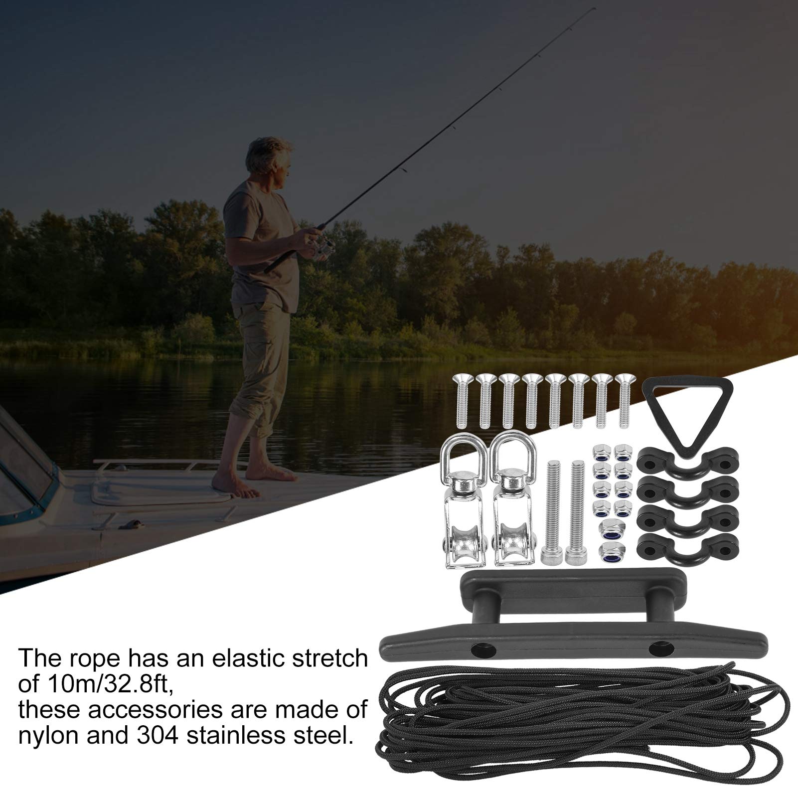 KOSDFOGE Quality Marine Anchor Accessories Special for Fishing Boat Rubber Dinghy Canoeing Kayak Docking,Kayak,Watercraft,SeaDoo,Jet Ski,Pontoon,Canoe,Power Boat Accessory