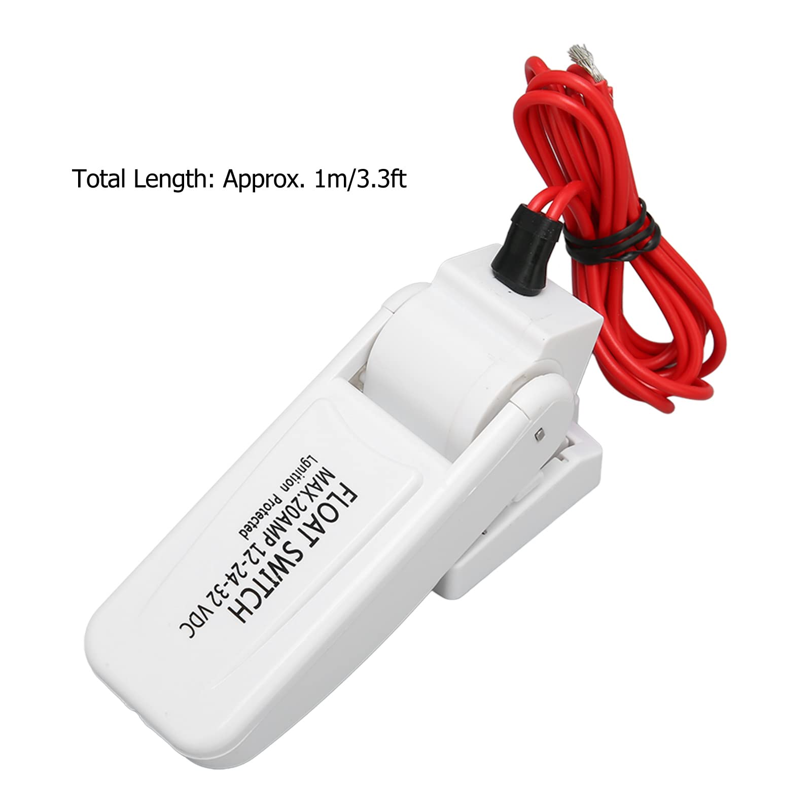 KOSDFOGE Boat Bilge Pump Float Switch Automatic High Power Safe 18AWG Marine Bilge Pump Float Switch for Domestic Water Seawater