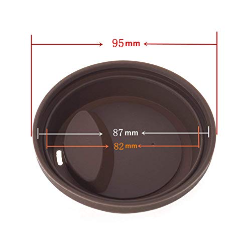 Silicone Drinking Lid Spill-Proof Cup Lids Reusable Coffee Mug Lids Coffee Cup Covers - White 6pcs