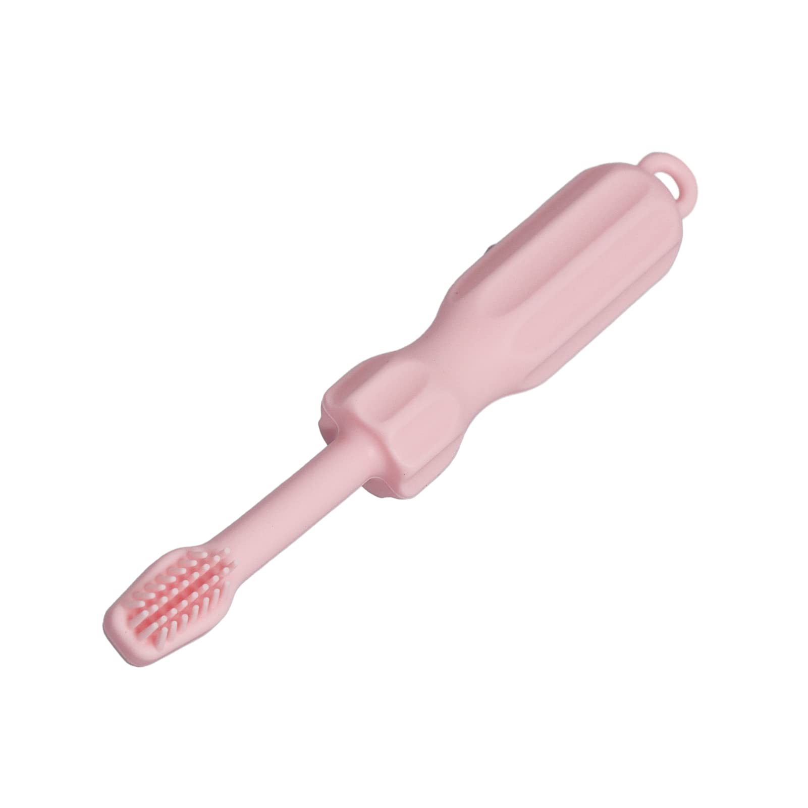 Rendon Baby Silicone Molar Toothbrush Harmless Baby Molar Toothbrush Easy to Clean Teeth 2 in 1 (Pink)