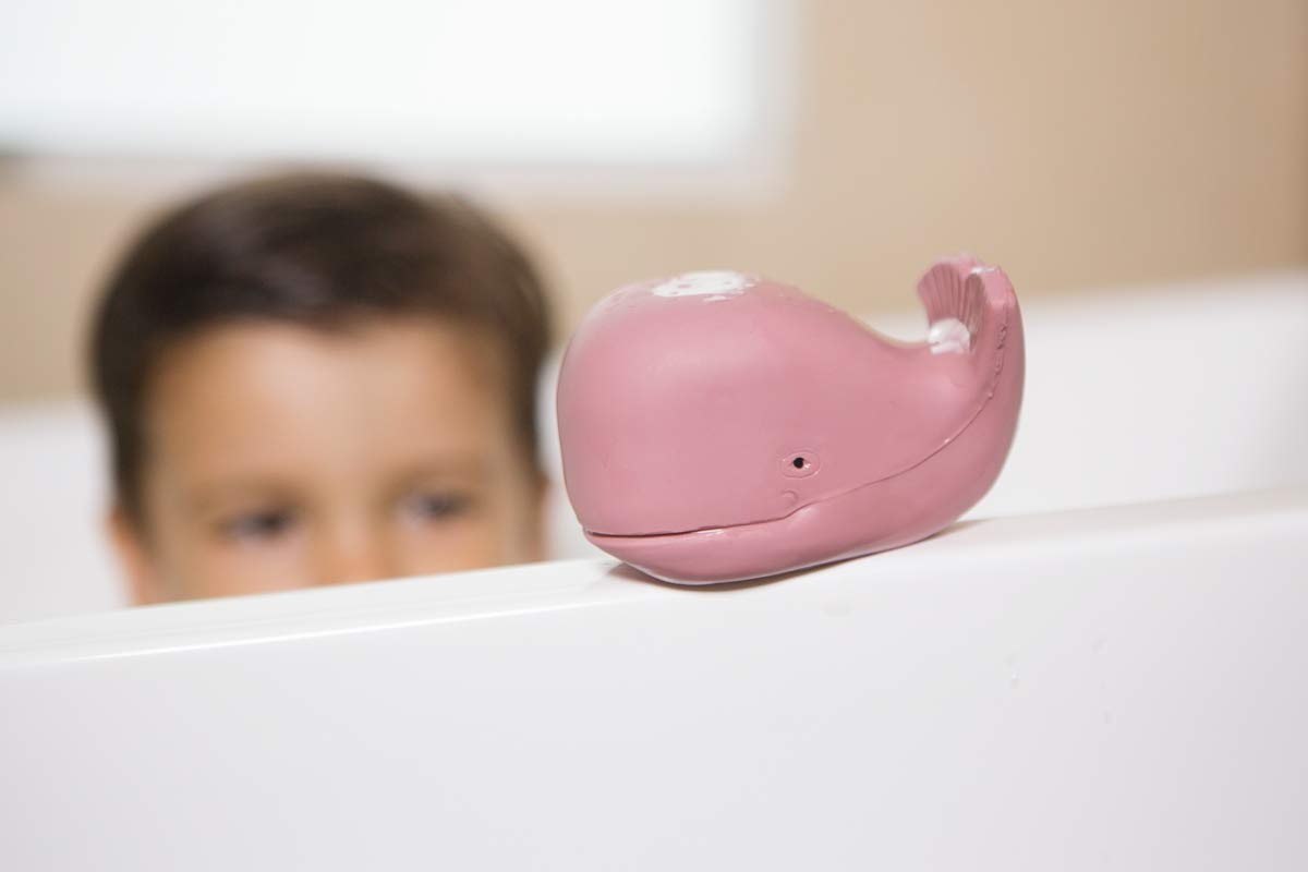 HEVEA Ingeborg The Whale Bath Toy. Upcycled Rubber, Plant Based, Plastic-Free, Eco-Friendly & BPA-Free